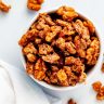 Sweet & Crunchy Keto Candied Walnuts - Kicking Carbs